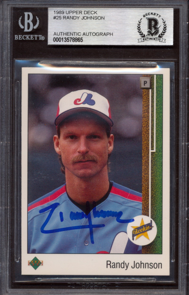 Randy Johnson Signed 1989 Upper Deck #25 RC (BGS Encapsulated ...