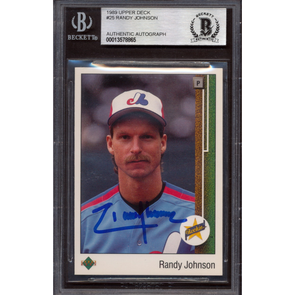 Randy Johnson Signed 1989 Upper Deck #25 RC (BGS Encapsulated ...