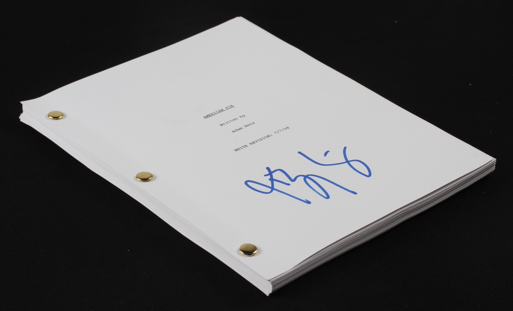 Jason Biggs Signed "American Pie" Movie Script (AutographCOA COA ...