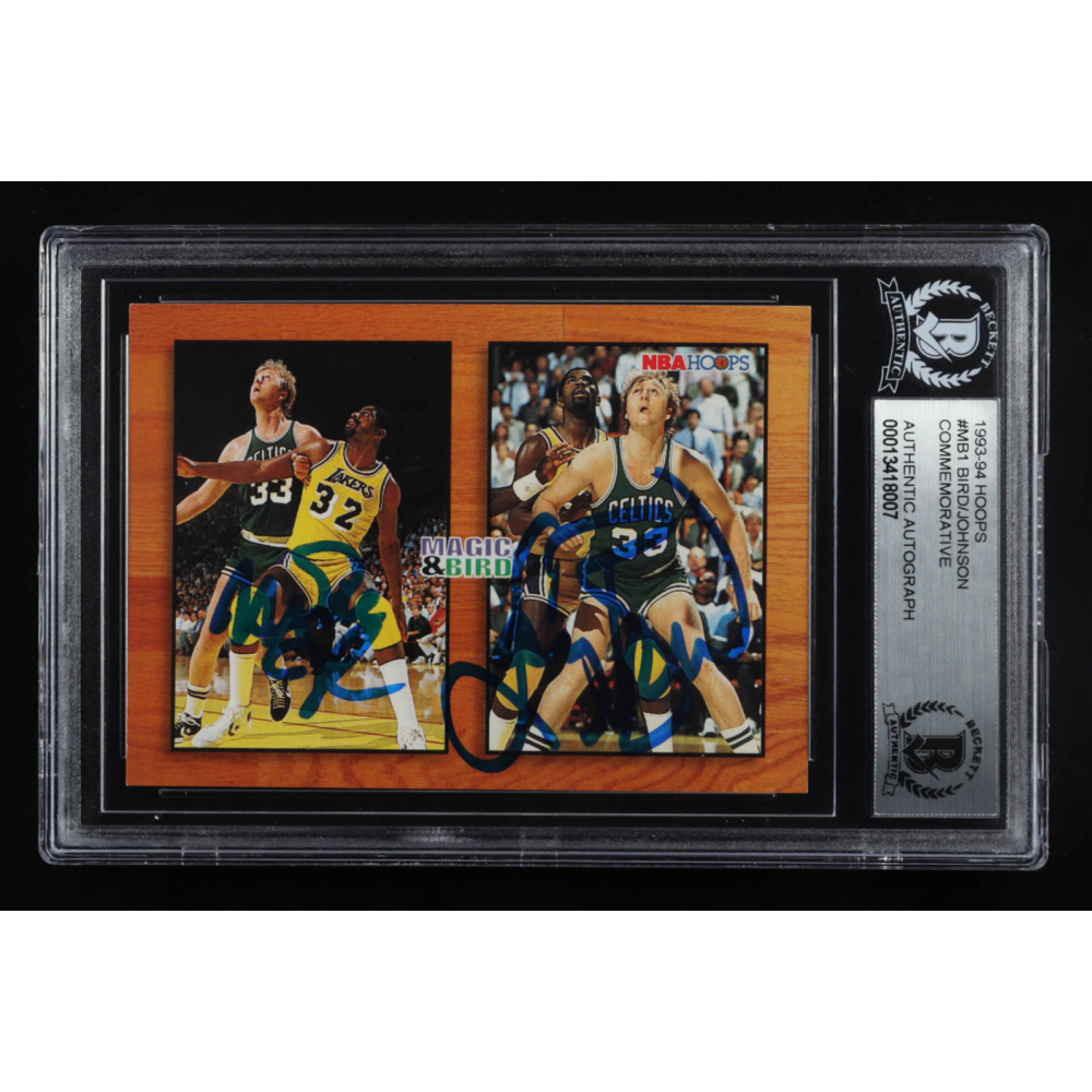 Magic Johnson & Larry Bird Signed 1993-94 Hoops #MB1 Commemorative (BGS) | Pristine Auction