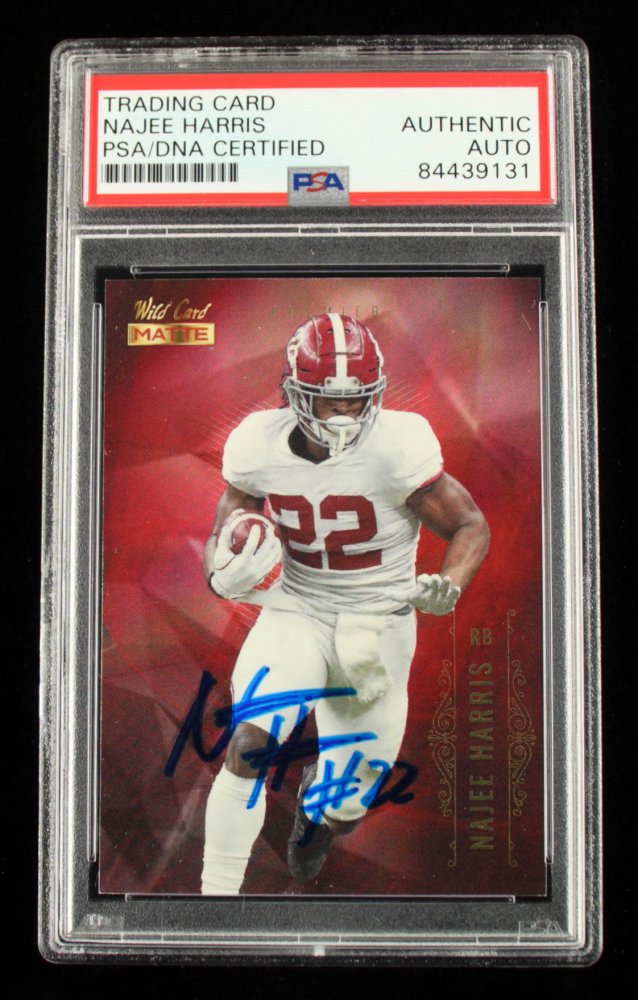 Najee Harris Signed 2021 Wild Card Matte Black Retail #MBC9 (PSA ...