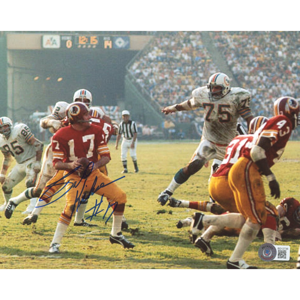 Billy Kilmer Signed Redskins 8x10 Photo (Beckett) | Pristine Auction