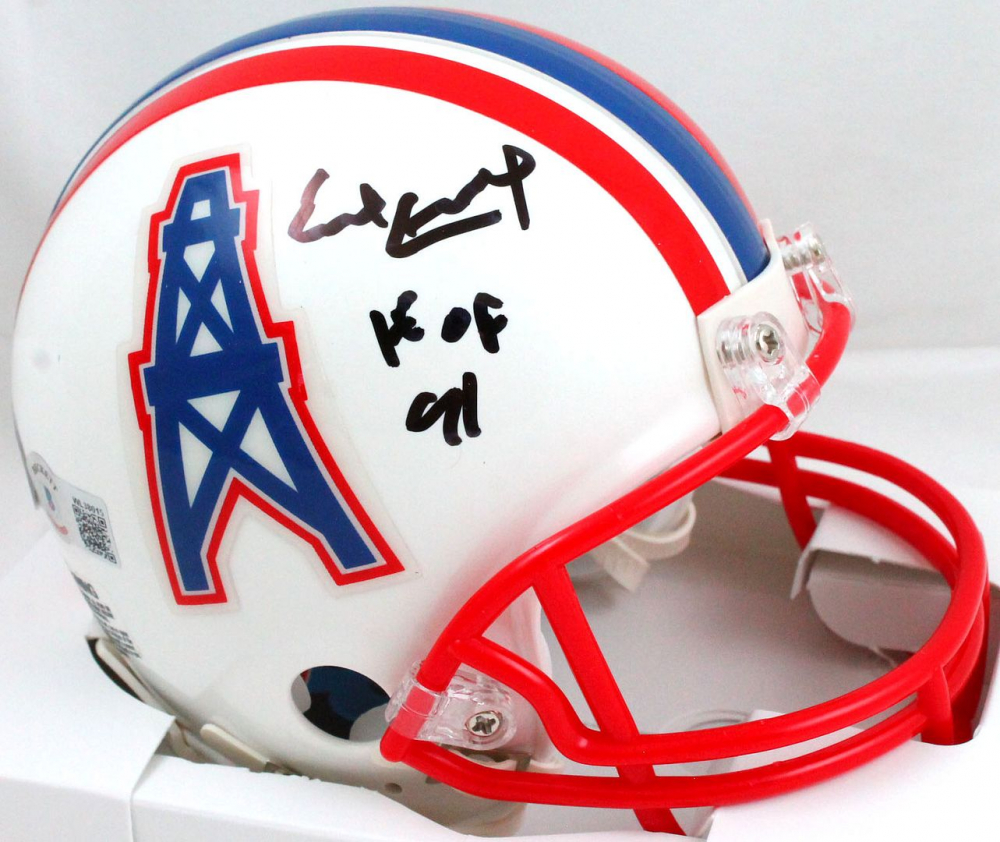 Earl Campbell Signed Oilers Mini Helmet Inscribed "HOF 91" (Beckett ...