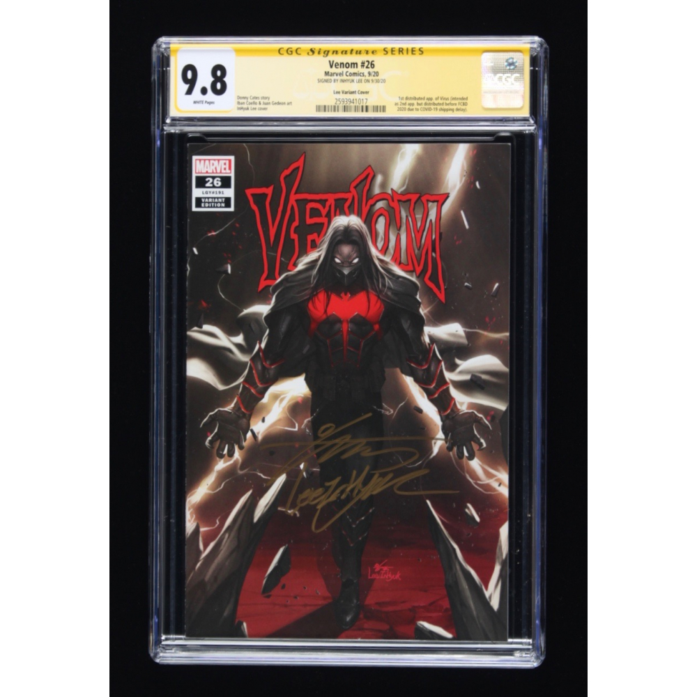 Inhyuk Lee Signed 2020 "Venom" Issue #26 Variant Cover Marvel Comic ...