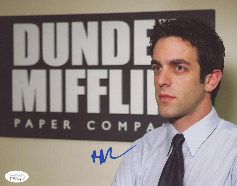 B J Novak Signed The Office 8x10 Photo Jsa Coa Pristine Auction