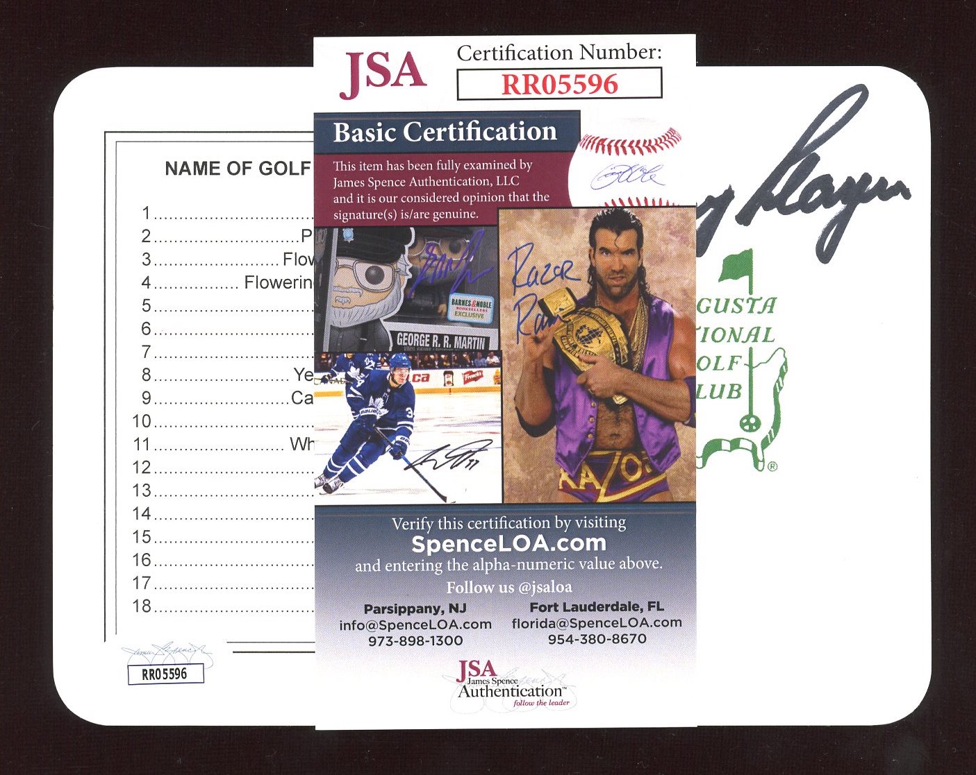 Gary Player Signed Augusta National Golf Club Scorecard (JSA COA ...