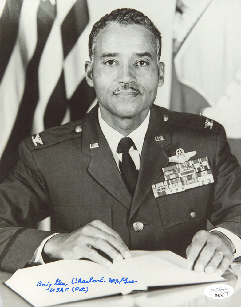 Charles McGee Signed 8x10 Photo Inscribed "Brig Gen, USAF (Ret)" (JSA ...