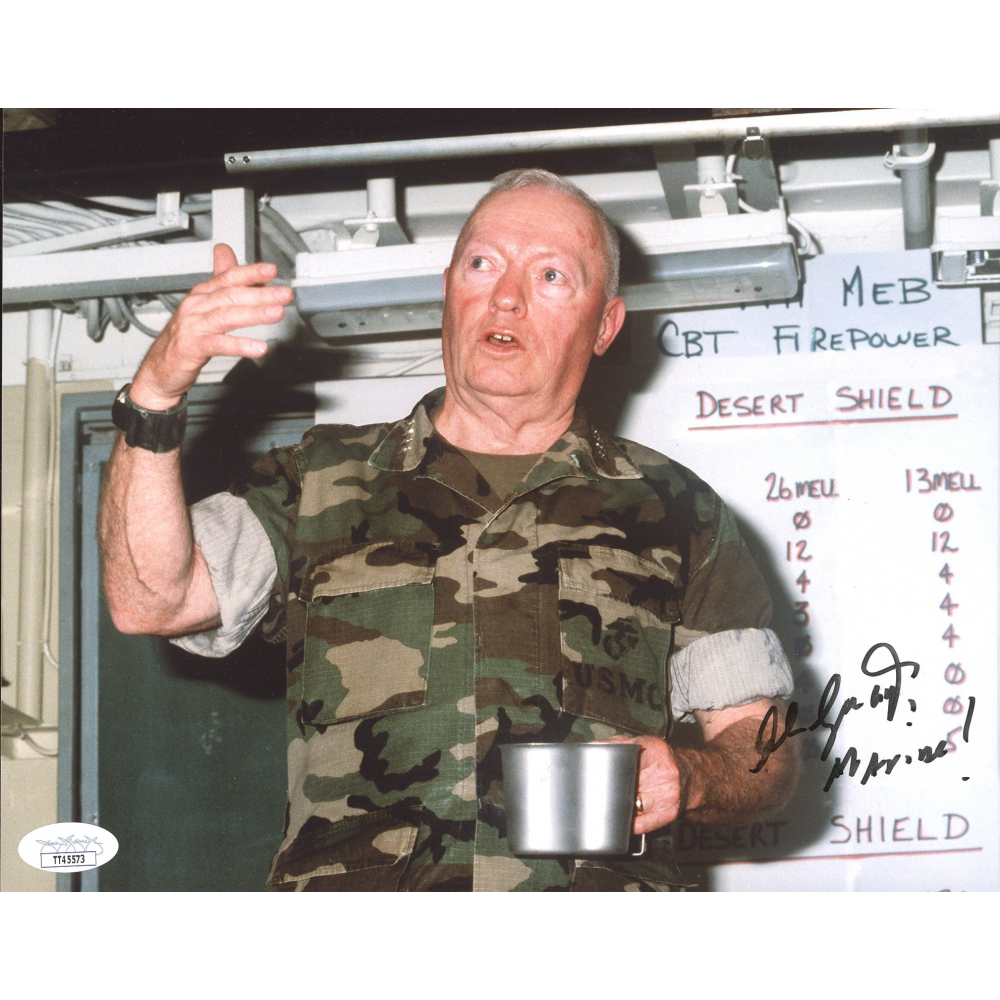 Alfred Gray Signed 8x10 Photo Inscribed "Marine!" (JSA) | Pristine Auction