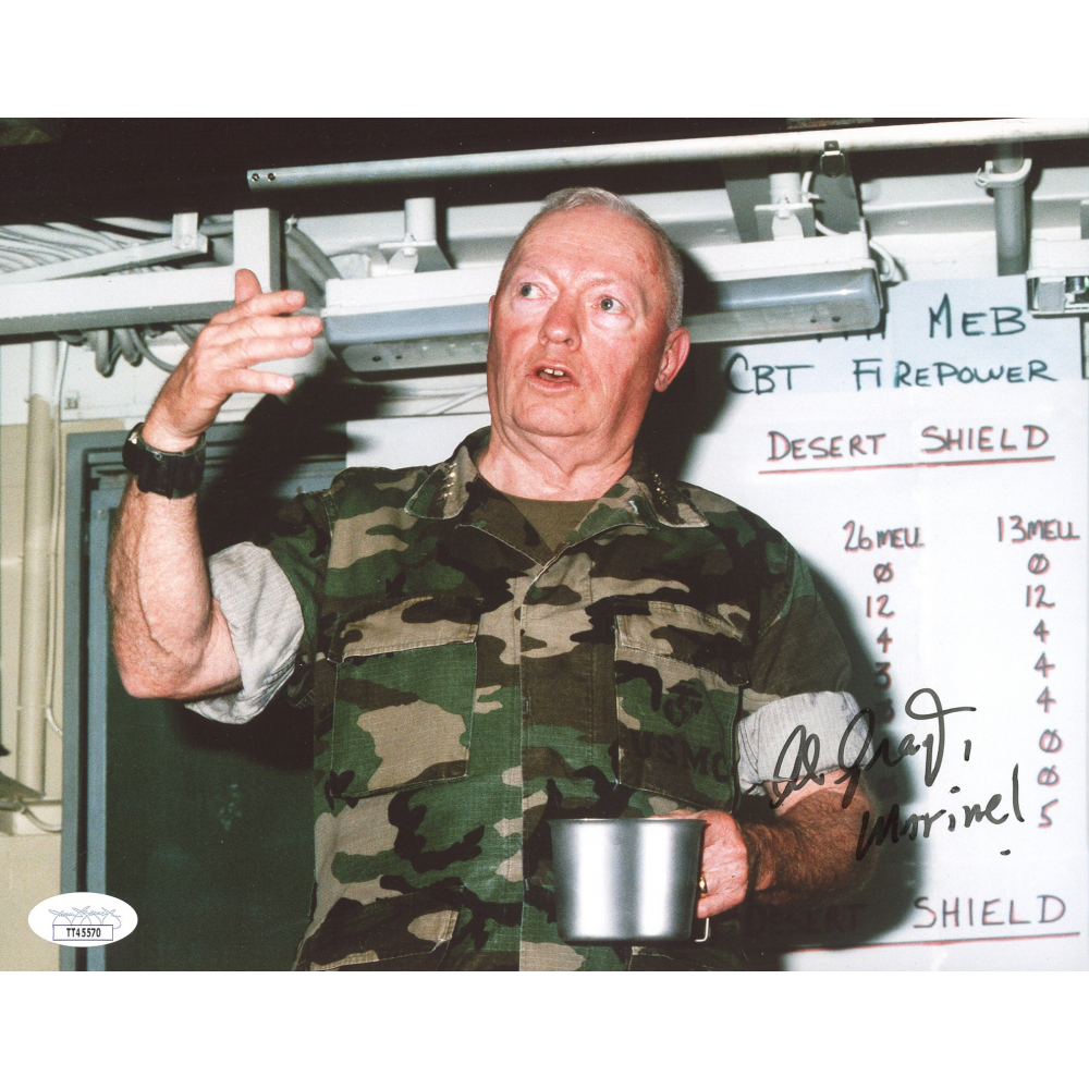 Alfred Gray Signed 8x10 Photo Inscribed "Marine!" (JSA) | Pristine Auction