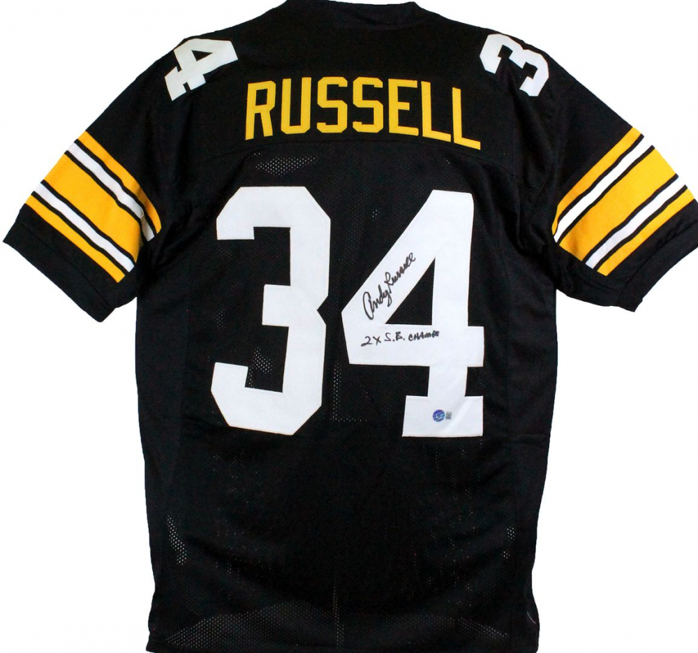 Andy Russell Signed Jersey Inscribed "2x SB Champs" (Beckett ...