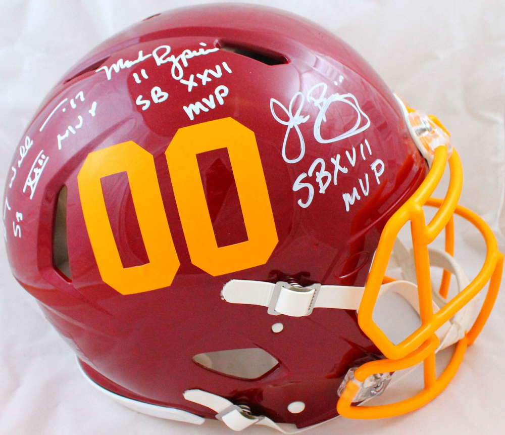 John Riggins, Mark Rypien & Doug Williams Signed Redskins Authentic On ...