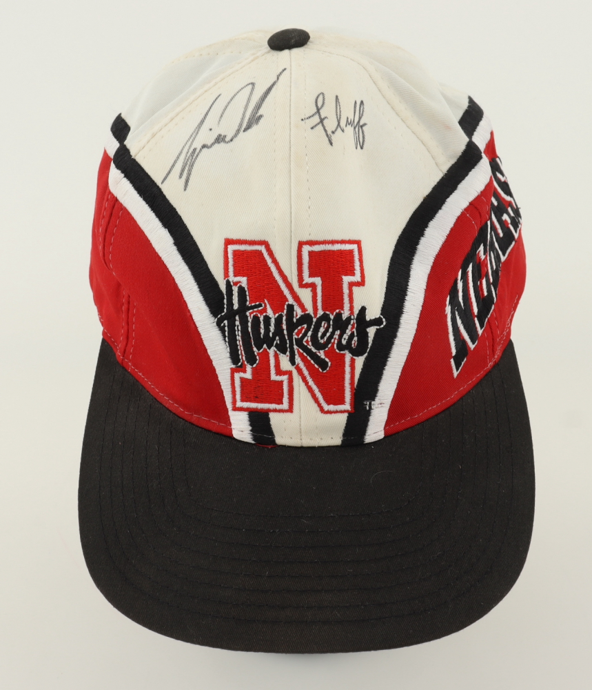 Tiger Woods & Mike "Fluff" Cowan Signed Nebraska Cornhuskers Hat ...