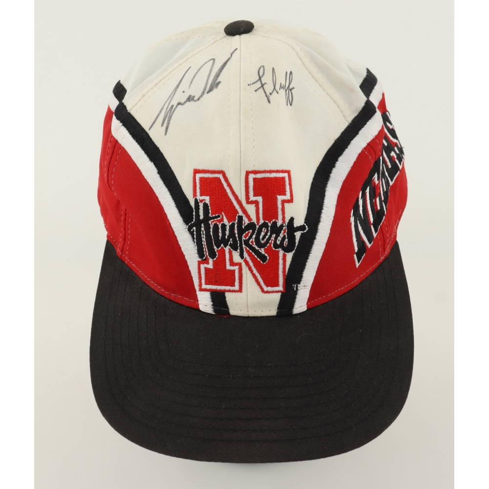 Tiger Woods & Mike "Fluff" Cowan Signed Nebraska Cornhuskers Hat ...