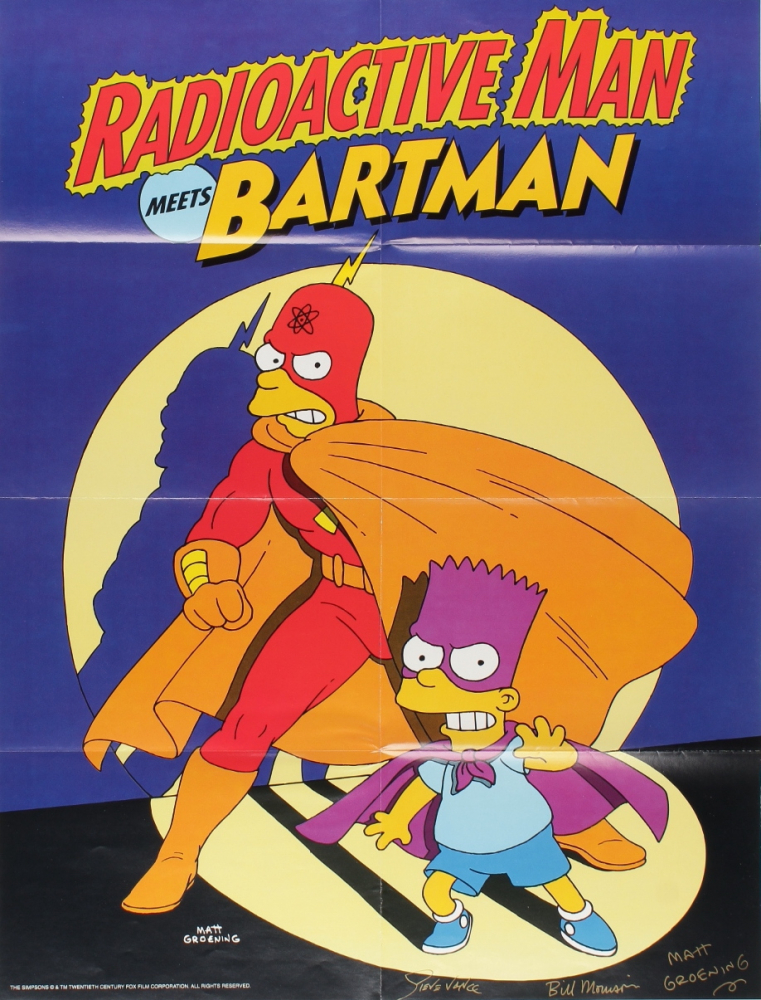 Matt Groening, Bill Morrison & Steve Vance Signed "The Simpsons" 20x26 ...