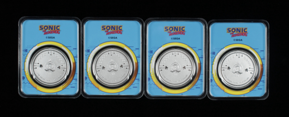 Set of (4) 2021 Sonic the Hedgehog 1 Oz Silver Coins | Pristine Auction
