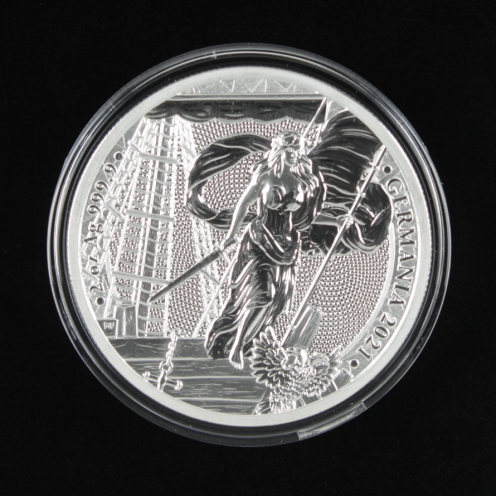 2021 Germania 2oz Silver Germania Mint 10 Mark Coin | Barnebys