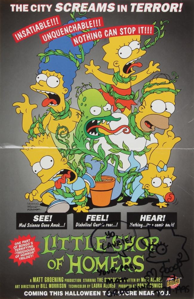 Matt Groening Signed "The Simpsons" 11x17 Poster with Sketch Inscribed ...
