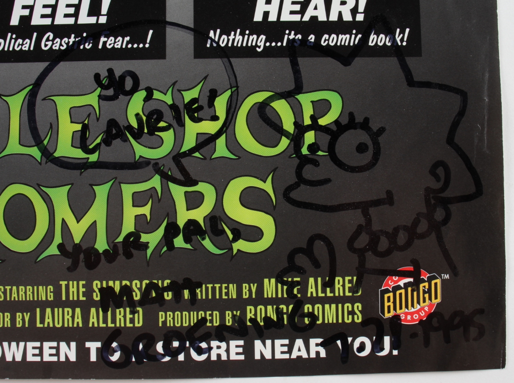 Matt Groening Signed "The Simpsons" 11x17 Poster with Sketch Inscribed ...