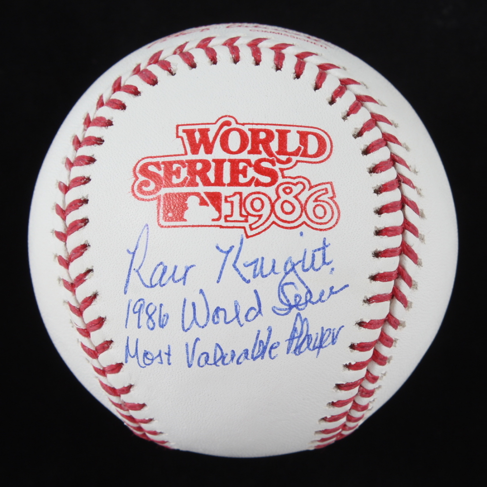 Ray Knight Signed 1986 World Series Logo Baseball Inscribed "1986 World ...