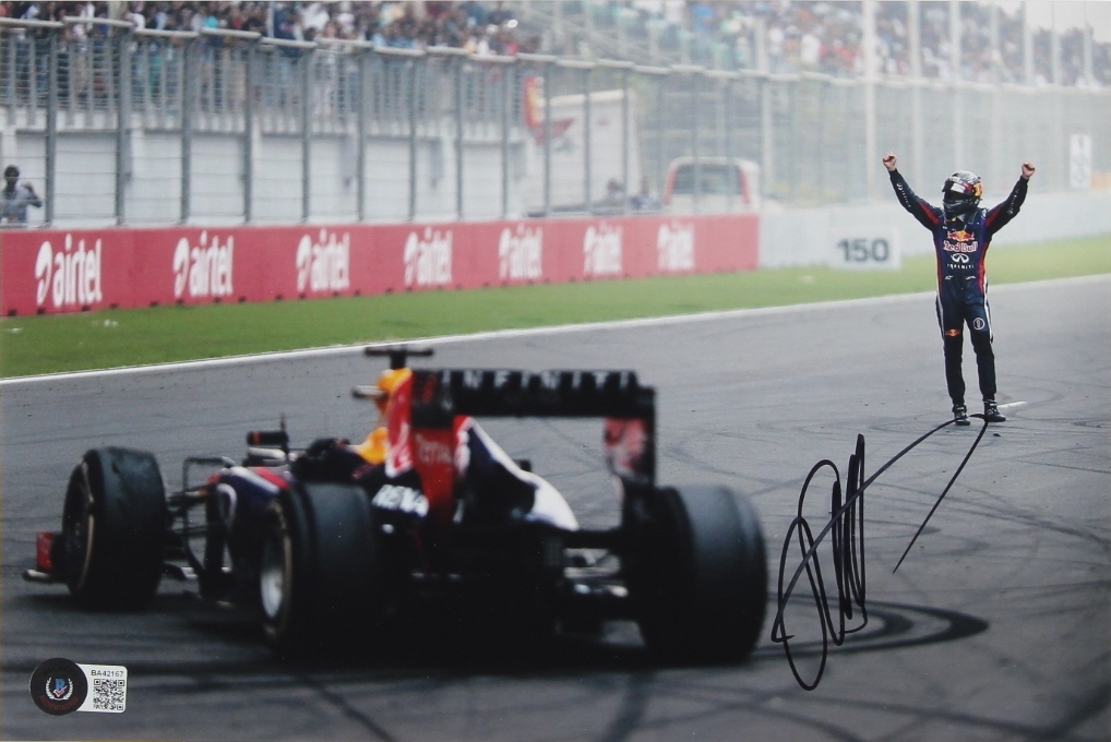 Sebastian Vettel Signed 11x14 Photo (Beckett COA) | Pristine Auction