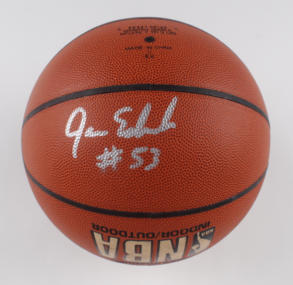 NBA Logo Basketball Signed by (5) With Dennis Rodman, Ben Gordon, Emeka Okafor, Michael ...