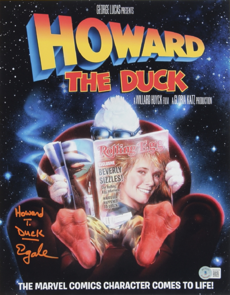 Ed Gale Signed "Howard the Duck" 11x14 Photo Inscribed "Howard T. Duck ...