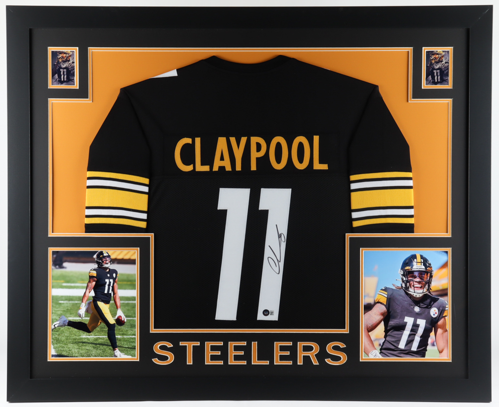 Chase Claypool Signed 35x43 Custom Framed Jersey Display (Beckett ...