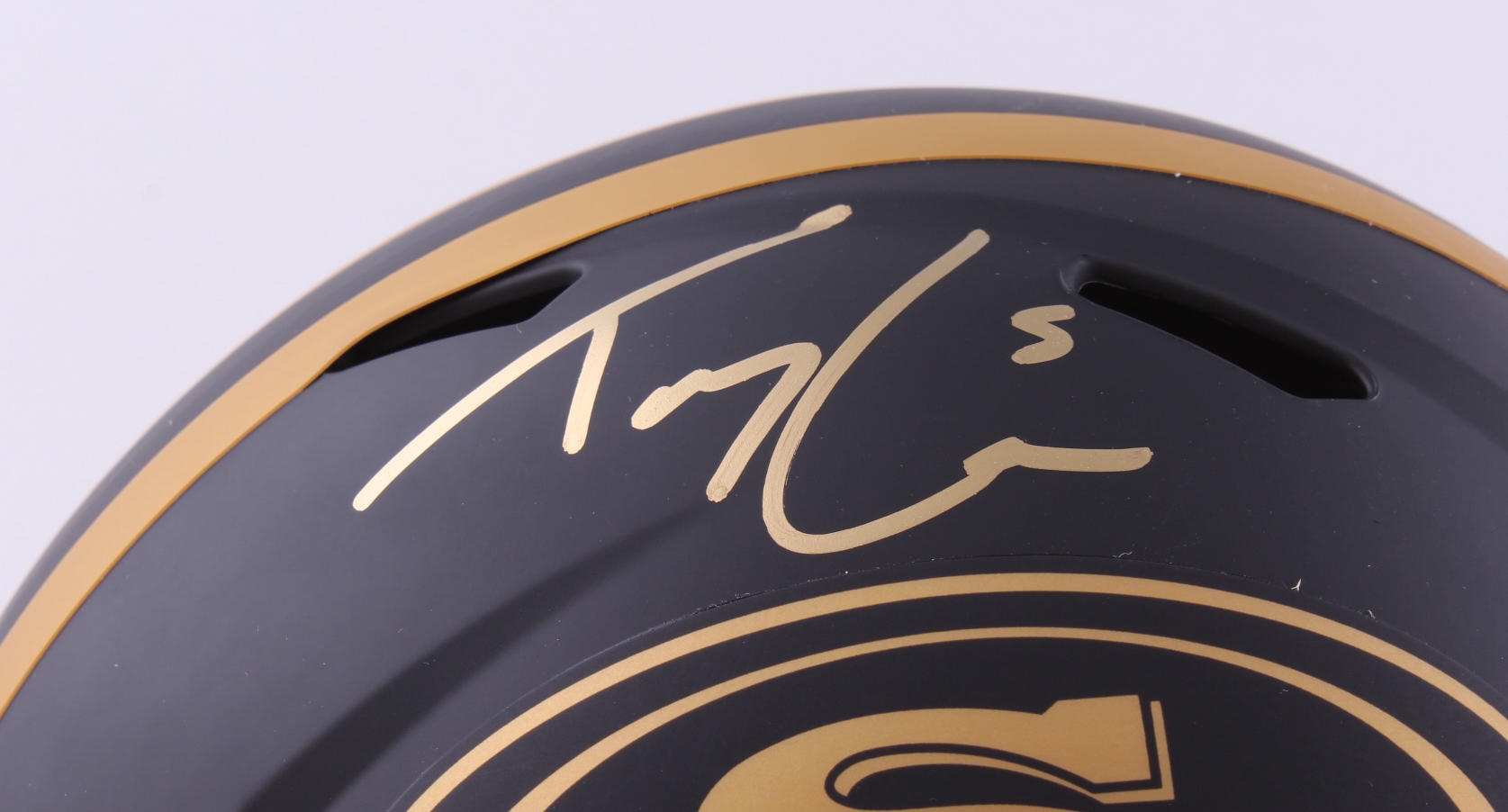Trey Lance Signed 49ers Full-Size Eclipse Alternate Speed Helmet ...