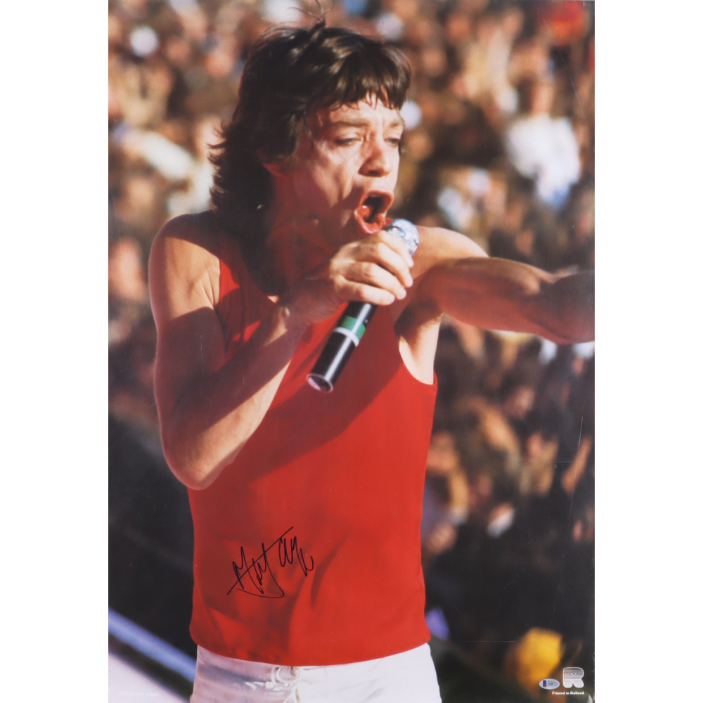 Mick Jagger Signed 23.5x33.5 Poster (Beckett LOA) | Pristine Auction
