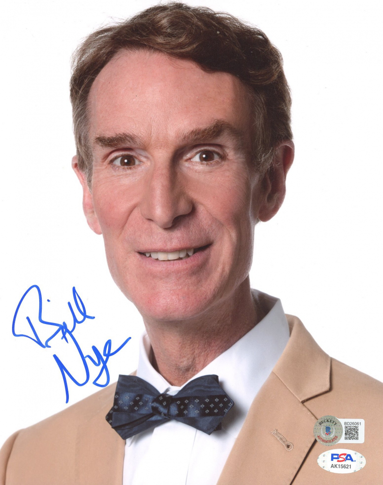 Bill Nye Signed "Bill Nye the Science Guy" 8x10 Photo (Beckett COA ...