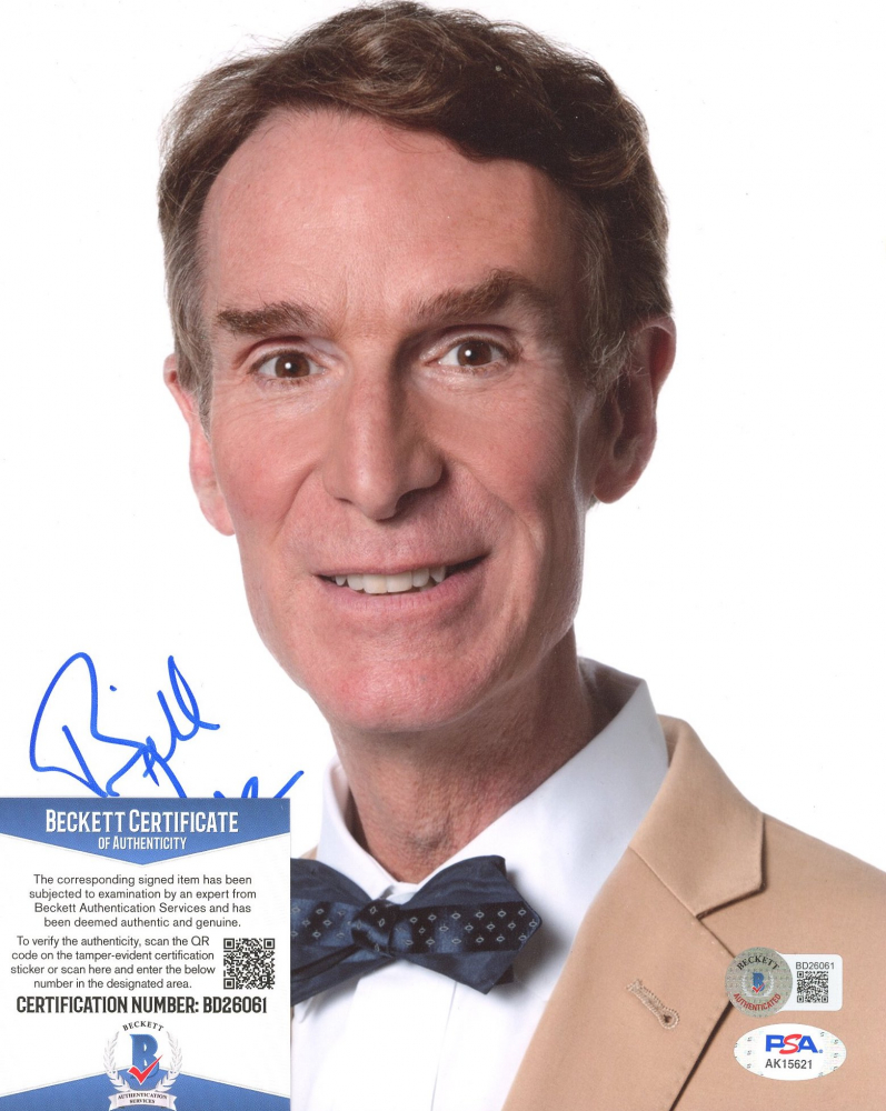 Bill Nye Signed "Bill Nye the Science Guy" 8x10 Photo (Beckett COA ...