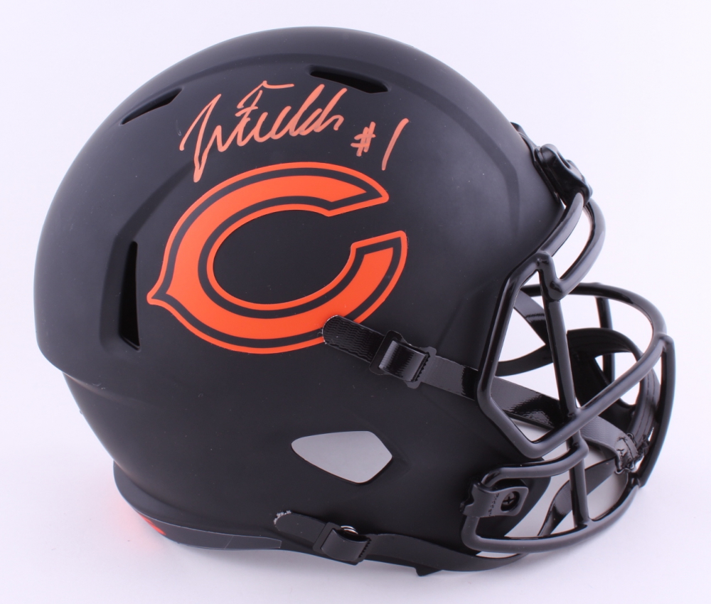 Justin Fields Signed Bears Full-Size Eclipse Alternate Speed Helmet ...