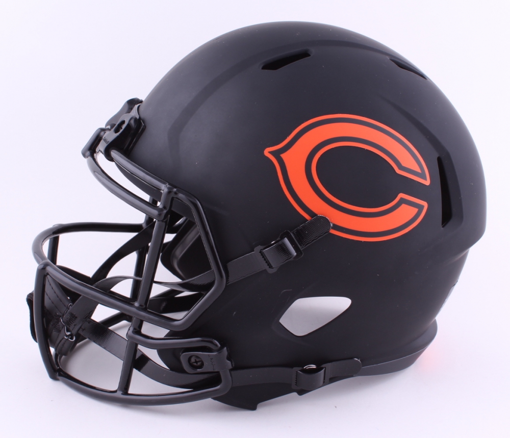 Justin Fields Signed Bears Full-Size Eclipse Alternate Speed Helmet ...