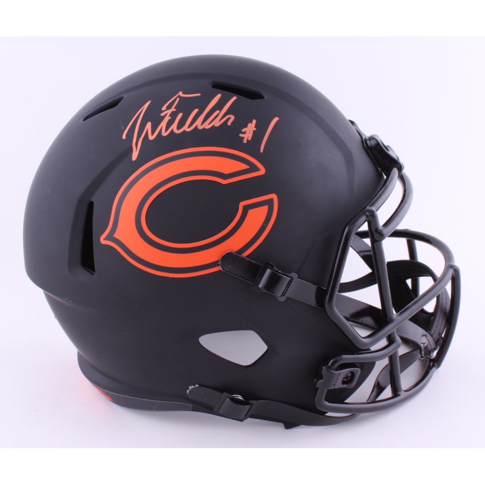 Justin Fields Signed Bears Full-Size Eclipse Alternate Speed Helmet ...
