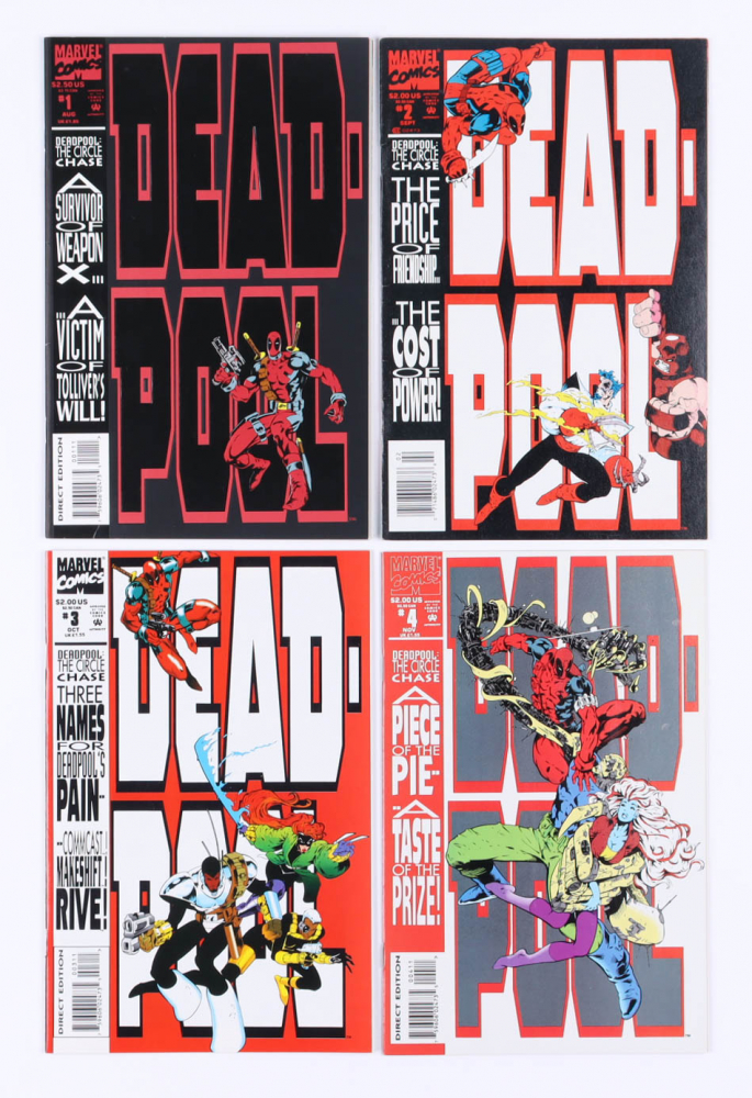 Complete Set of (4) 1993 "Deadpool: The Circle Chase" Issue #1-4 Marvel ...