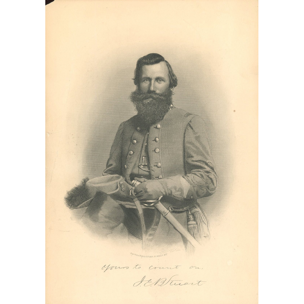 J.E.B. Stuart 6x8.5 Historical Civil War Print | Pristine Auction