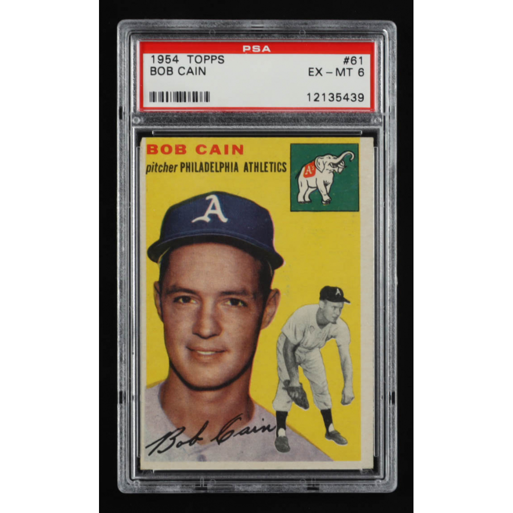 Bob Cain 1954 Topps #61 (PSA 6) | Pristine Auction