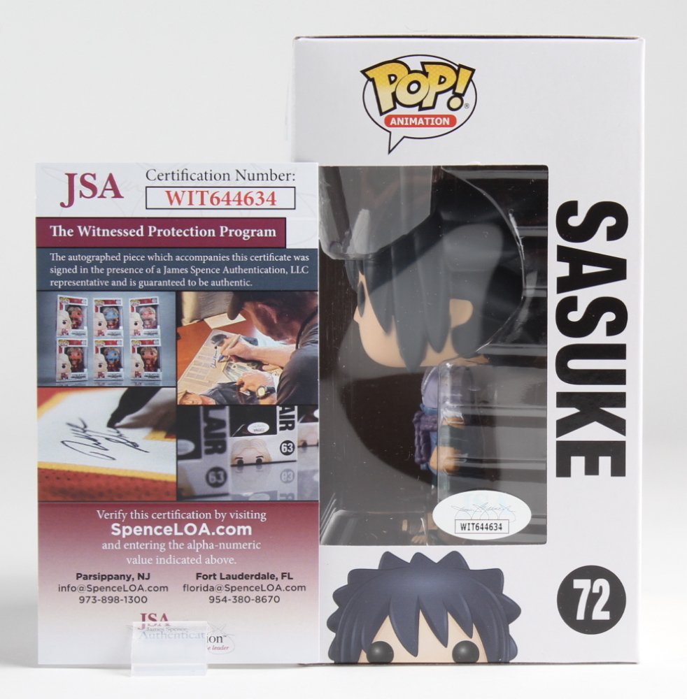 Yuri Lowenthal Signed "Naruto: Shippuden" #72 Sasuke Funko Pop! Vinyl ...