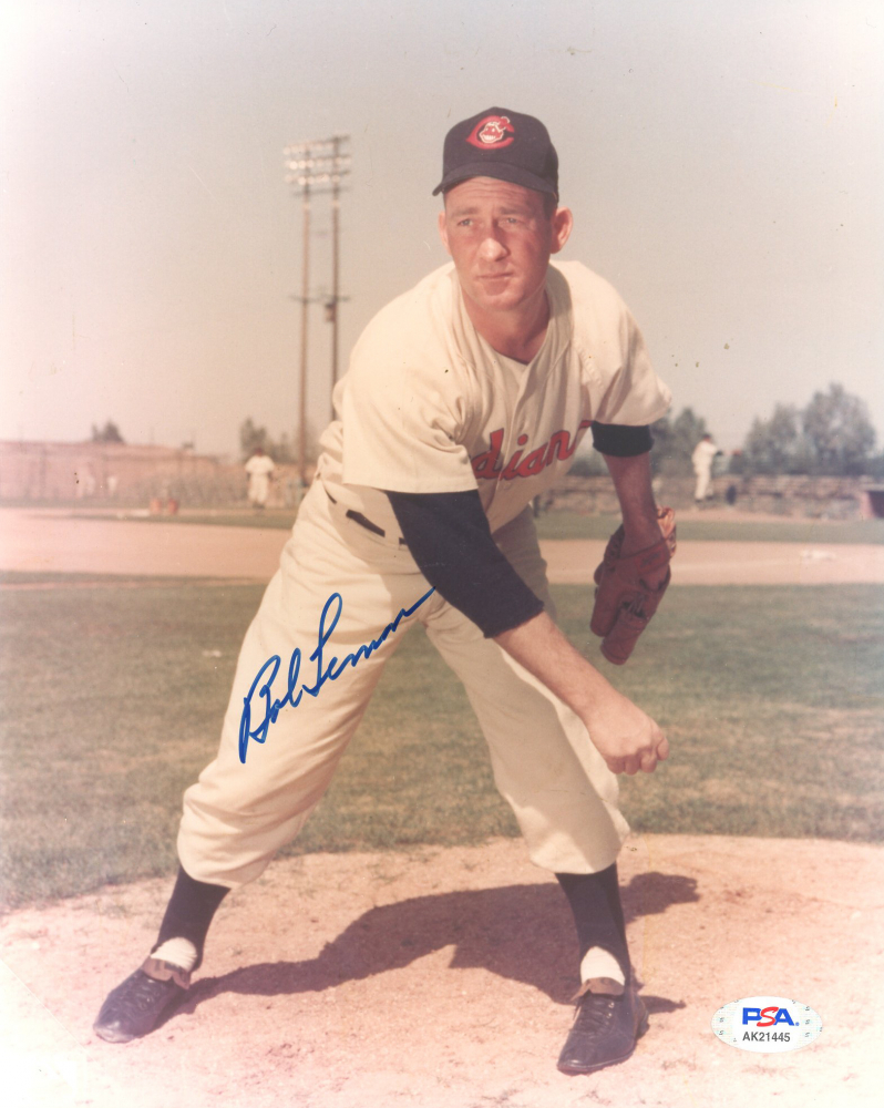 Bob Lemon Signed Indians 8x10 Photo (PSA COA) | Pristine Auction