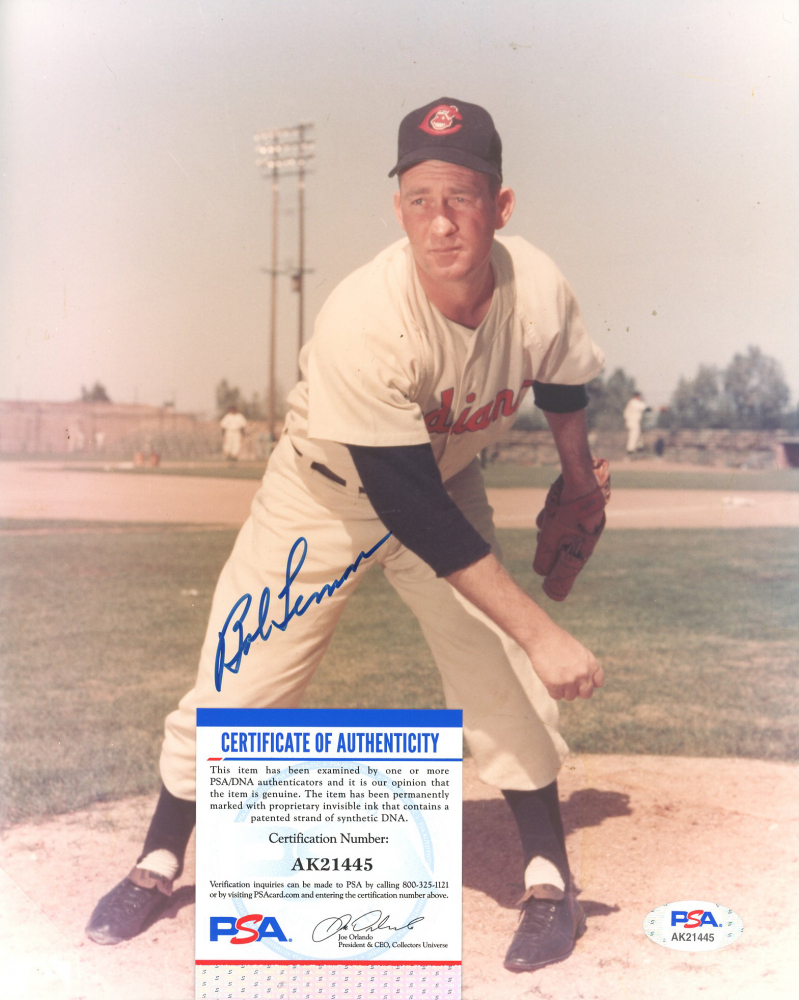 Bob Lemon Signed Indians 8x10 Photo (PSA COA) | Pristine Auction