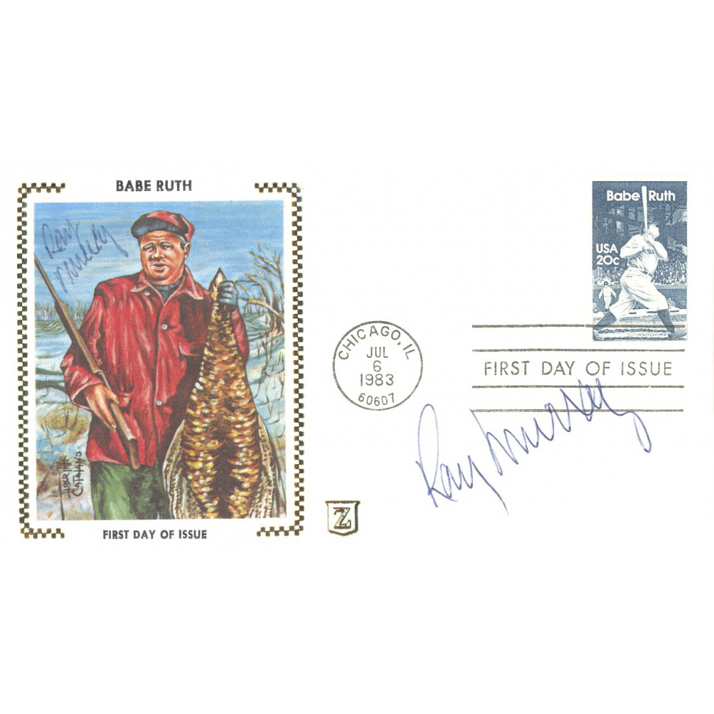 Ray Murray Twice-Signed 1983 "Babe Ruth" FDC Envelope With Babe Ruth ...