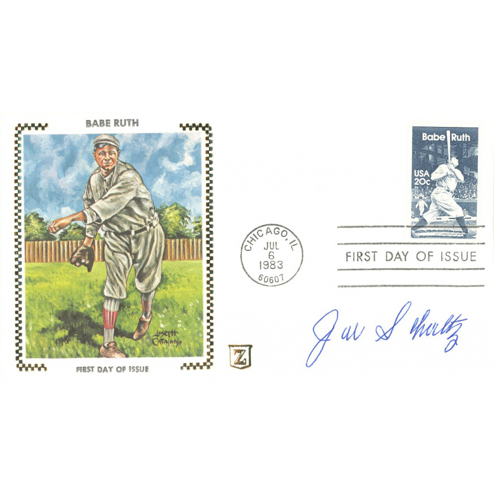 Joe Schultz Signed 1983 "Babe Ruth" FDC Envelope With Babe Ruth Postage ...
