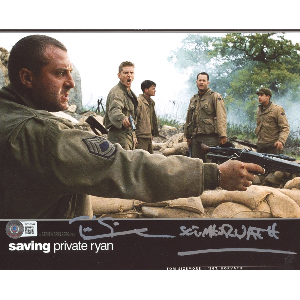 Tom Sizemore Signed "Saving Private Ryan" 8x10 Photo Inscribed "Sgt ...