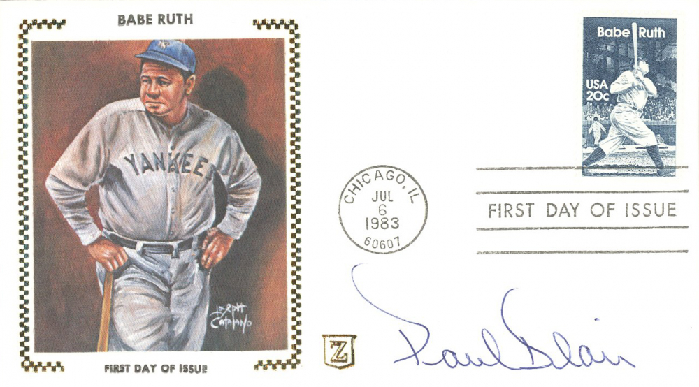 Paul Blair Signed 1983 "Babe Ruth" FDC Envelope With Babe Ruth Postage ...
