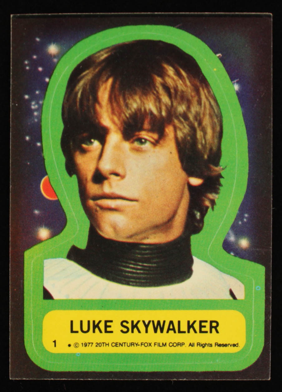 Luke Skywalker 1977 Star Wars Stickers #1 | Pristine Auction