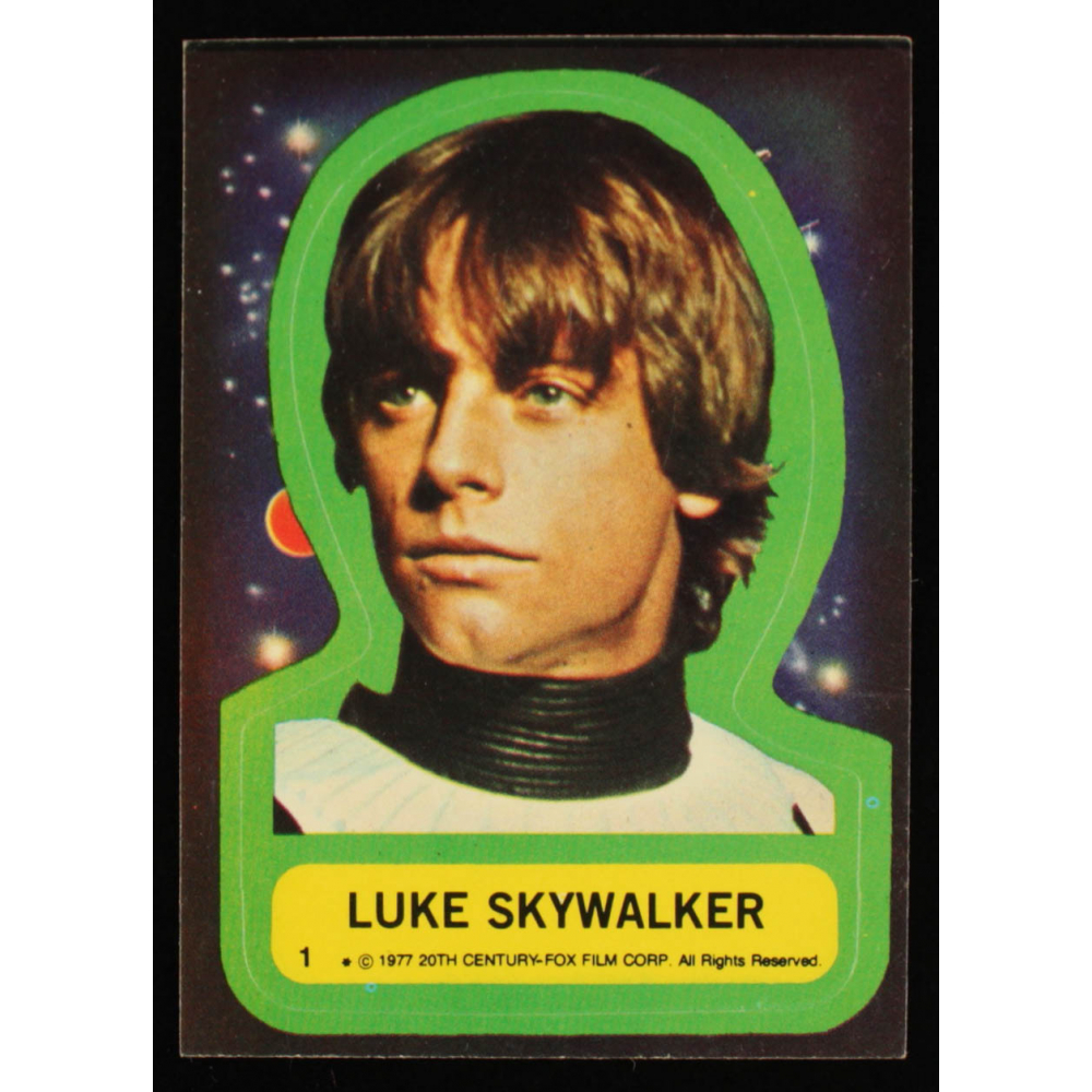 Luke Skywalker 1977 Star Wars Stickers #1 | Pristine Auction
