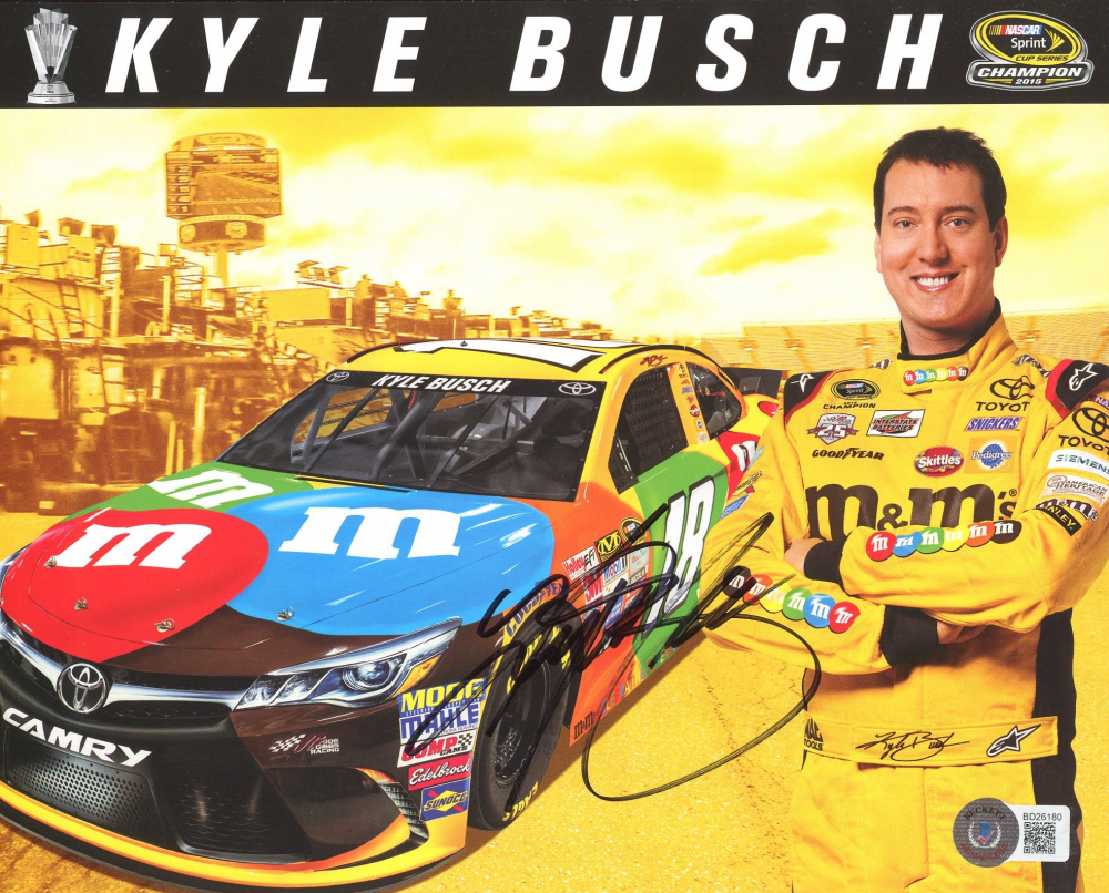 Kyle Busch Signed 8x10 Photo (Beckett COA) | Pristine Auction