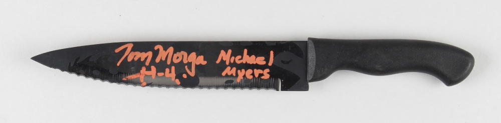 Tom Morga Signed "Halloween" Steel Knife Inscribed "H-4" & "Michael ...