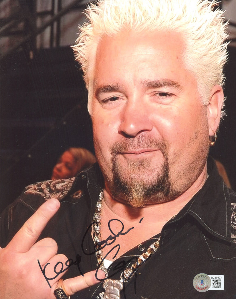 Guy Fieri Signed 8x10 Photo Inscribed "Keep Cookin'" (Beckett COA ...