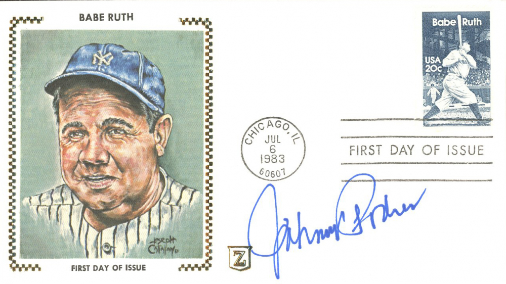 Johnny Podres Signed 1983 "Babe Ruth" FDC Envelope With Babe Ruth ...